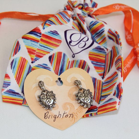 Brighton | Jewelry | Vintage Brighton Puffed Heart Dangle Earrings ...